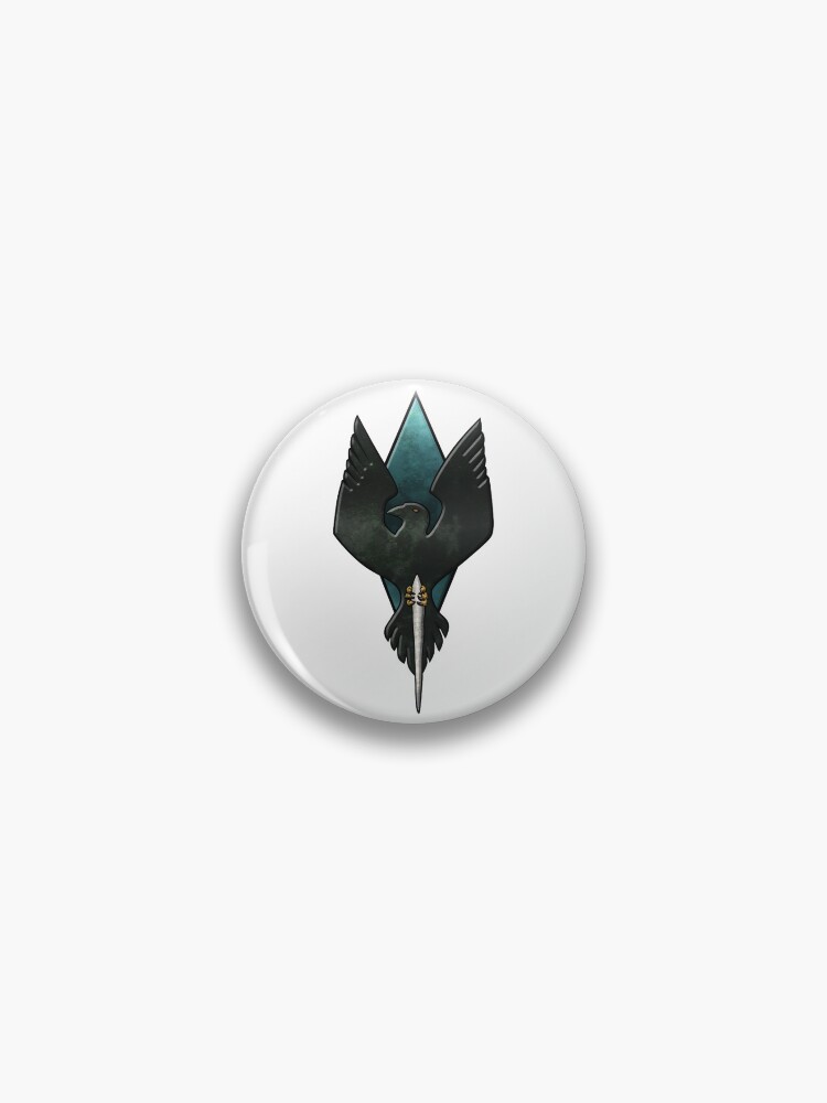 "Clan Snow Raven" Pin for Sale by IronHive | Redbubble