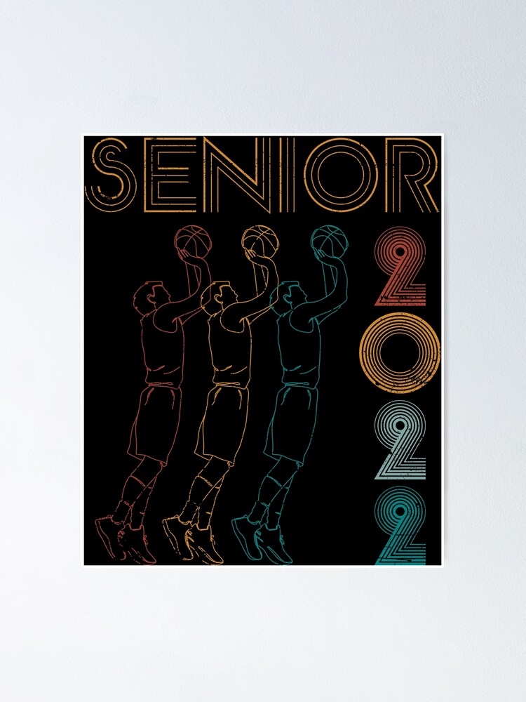 "Graduation Senior Class 2022 Basketball Player Vintage" Poster for ...