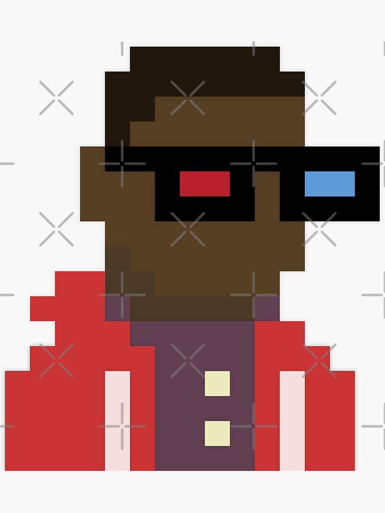 "8-bit Profile Picture V10" Sticker for Sale by AGShirts | Redbubble