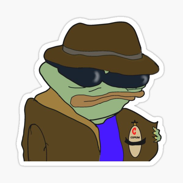 "Drug Dealer Pepe with Copium" Sticker for Sale by TheMemesLord | Redbubble