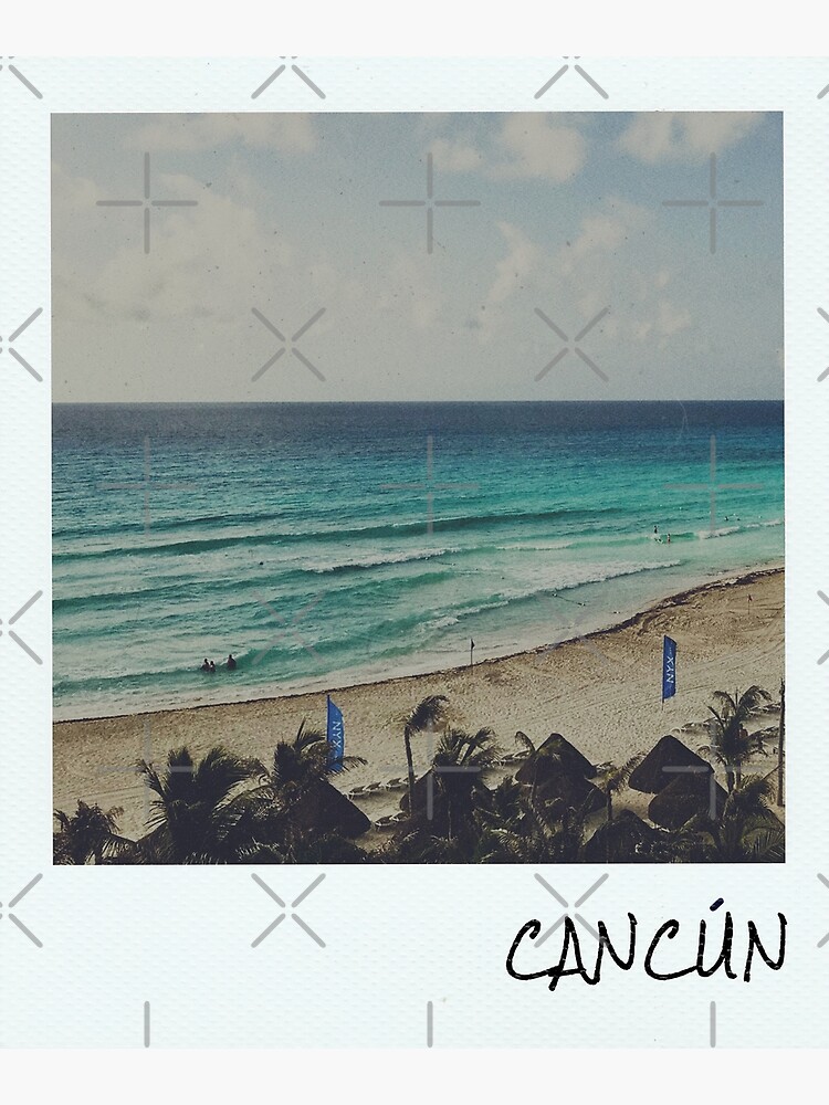 "Cancun Vintage Film White Frame Souvenir" Poster by CitiesOnFilm ...