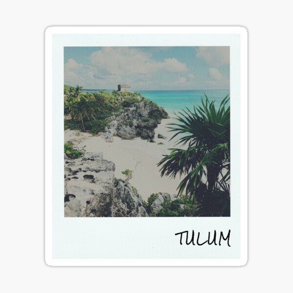 "Tulum Vintage Film White Frame Souvenir" Sticker for Sale by ...