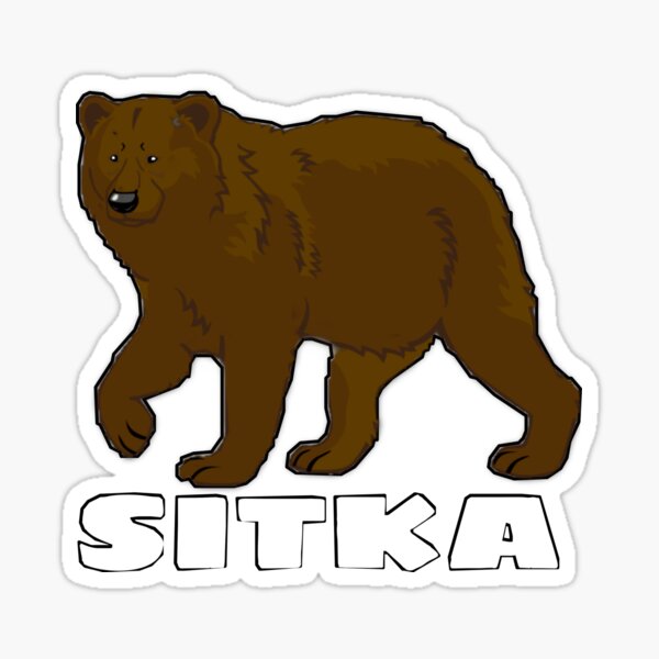 "Sitka bear" Sticker for Sale by OrnateCaritate | Redbubble