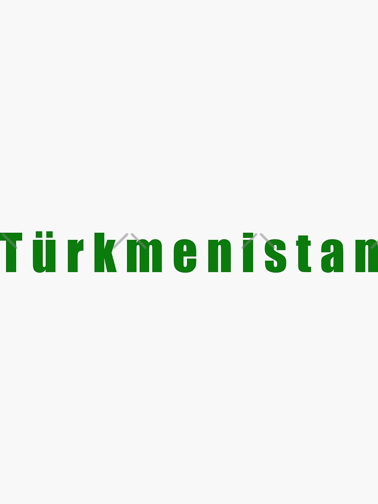 "Turkmenistan simple text" Sticker by gmstockstudio | Redbubble