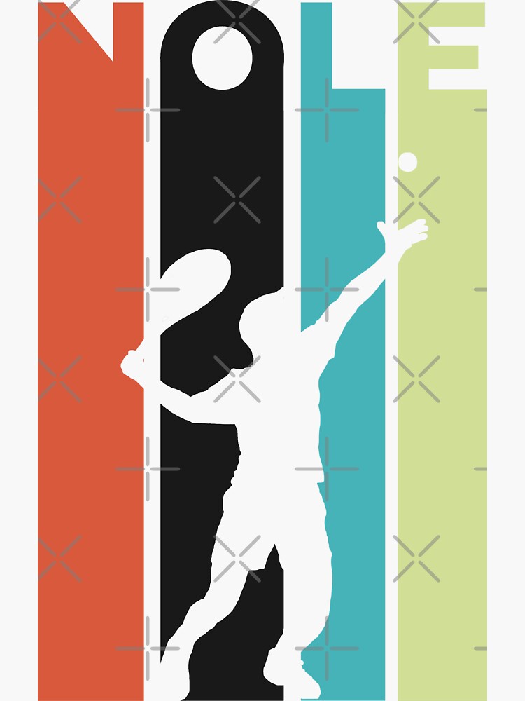 "NOLE Novak Djokovic Silhouette Tennis Lovers" Sticker for Sale by ...