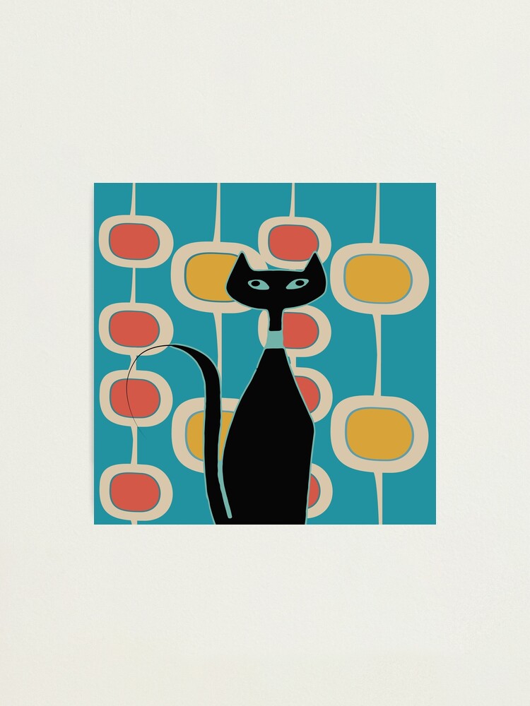 "MCM Cat Art" Photographic Print for Sale by Lisa Williams | Redbubble