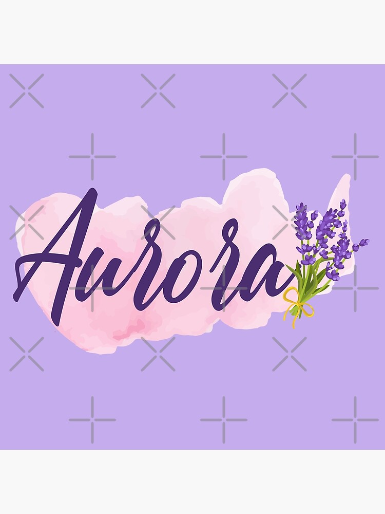 "Aurora - Hand Lettering Calligraphy Graphic Name with Pretty Lavender ...