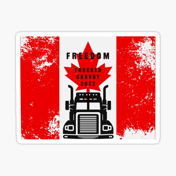 "Truckers Convoy 2022" Sticker by AlieshaBate | Redbubble
