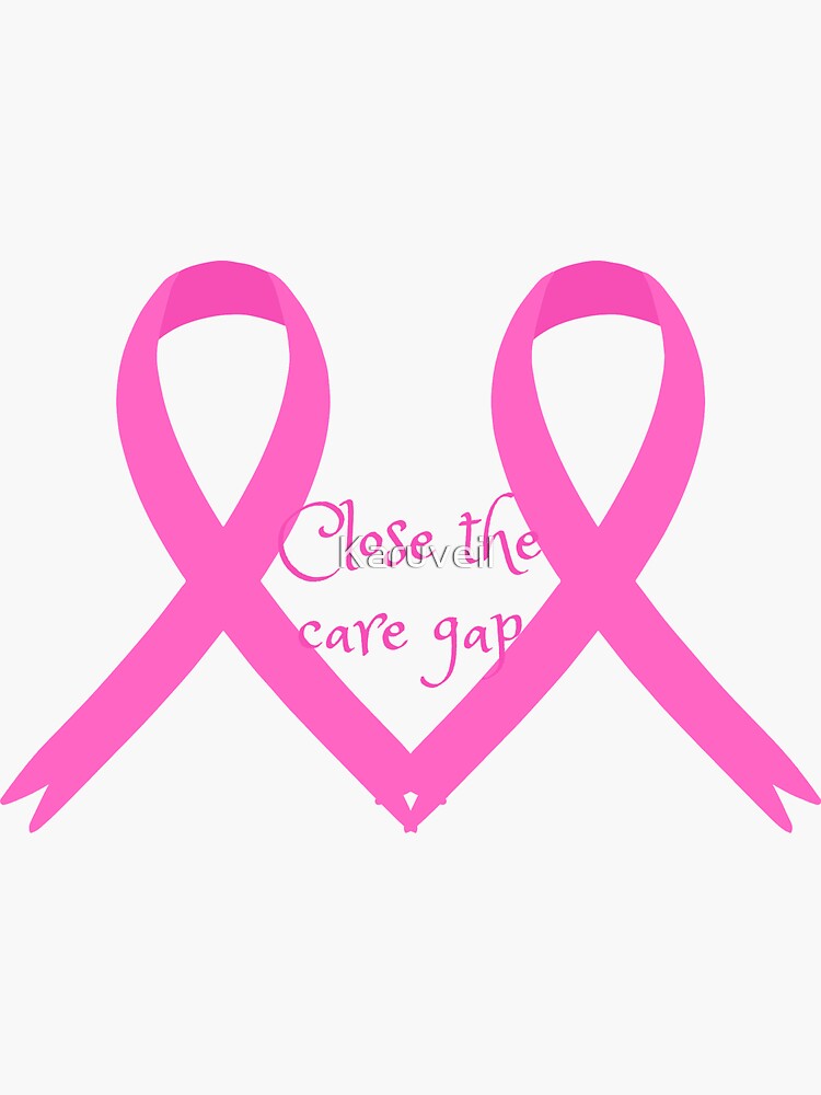 "world cancer day: close the care gap" Sticker by Karuveil | Redbubble