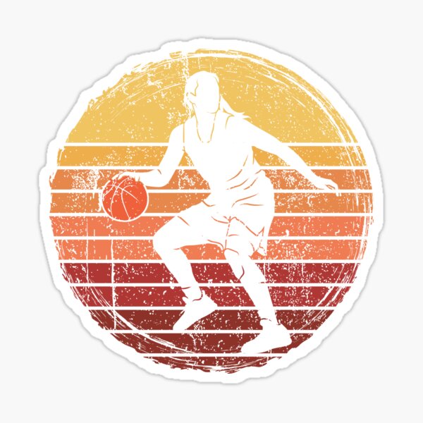 "Vintage basketball player team fan retro sport" Sticker by Yanyo ...