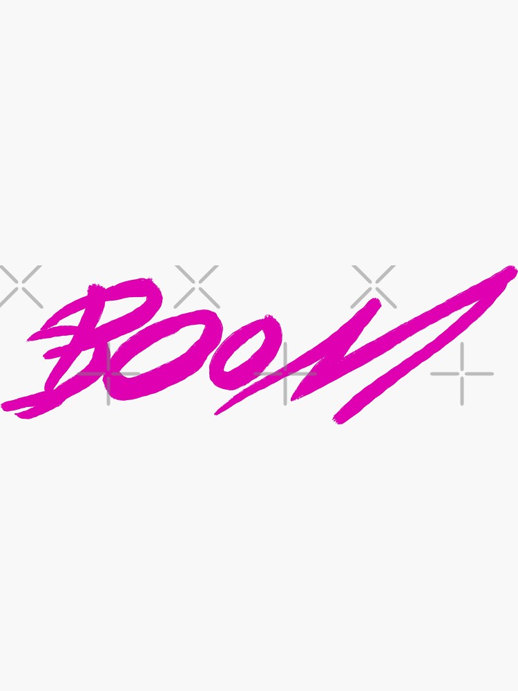 "Boom (Pink)" Sticker for Sale by FilipeFerreira | Redbubble