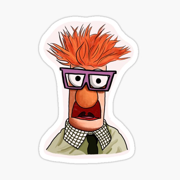 "Beaker 3D" Sticker for Sale by ShaeRuss | Redbubble