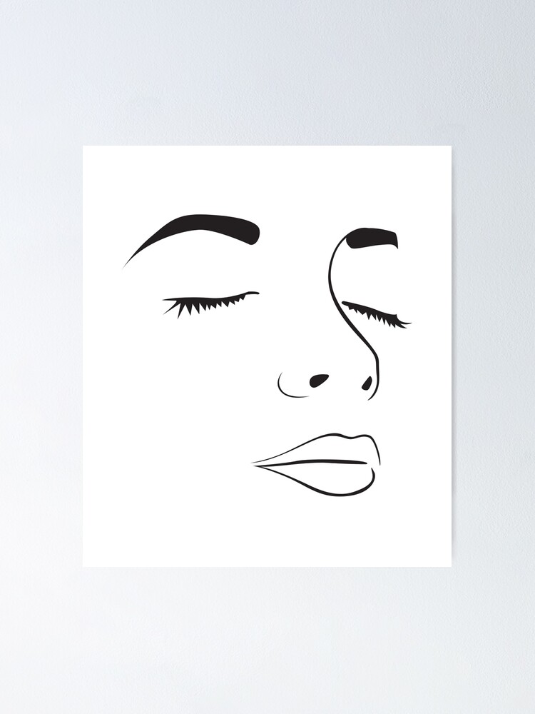 "woman face" Poster for Sale by MTWINDIZ | Redbubble