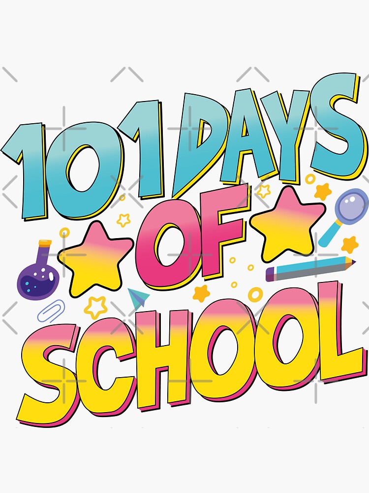 Pegatina «Happy 101st Days Of School 101 días de regalo más inteligente ...