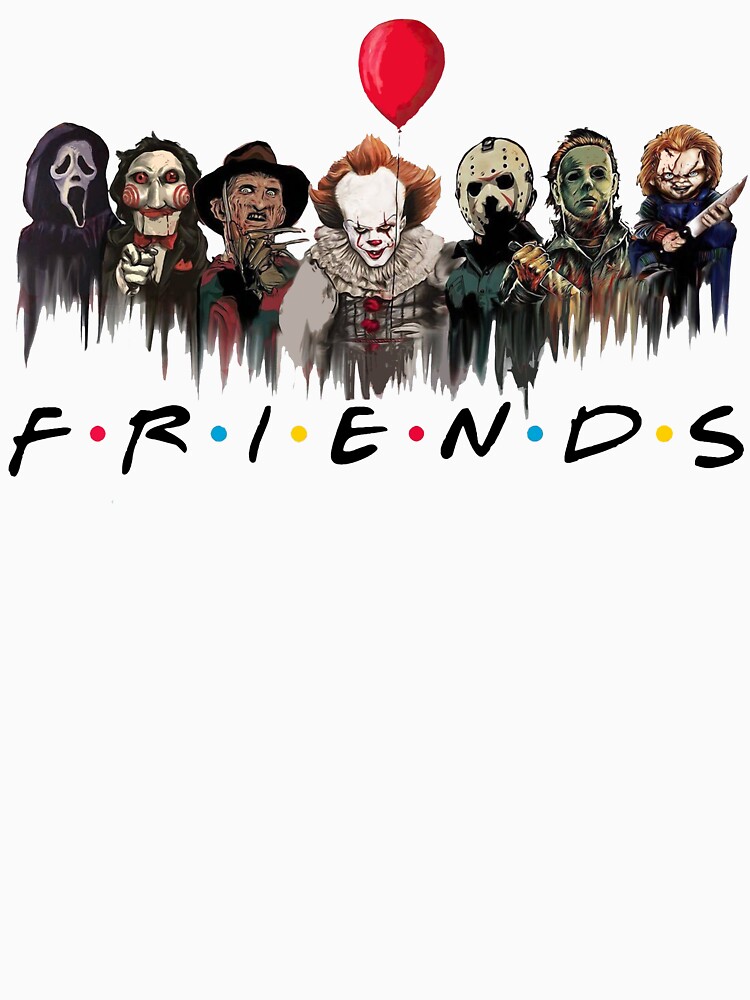 "Scary Friends Shirt - Halloween Horror Movie Killers - Friends ...