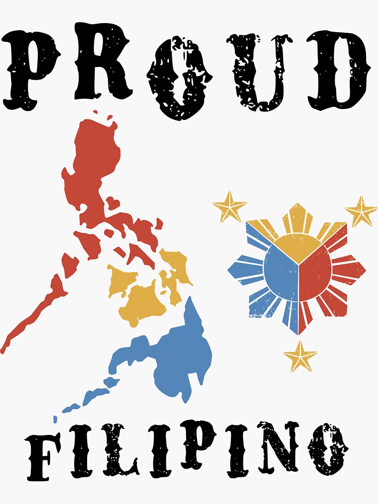 "Proud Filipino" Sticker for Sale by RetroDigitalLLC | Redbubble