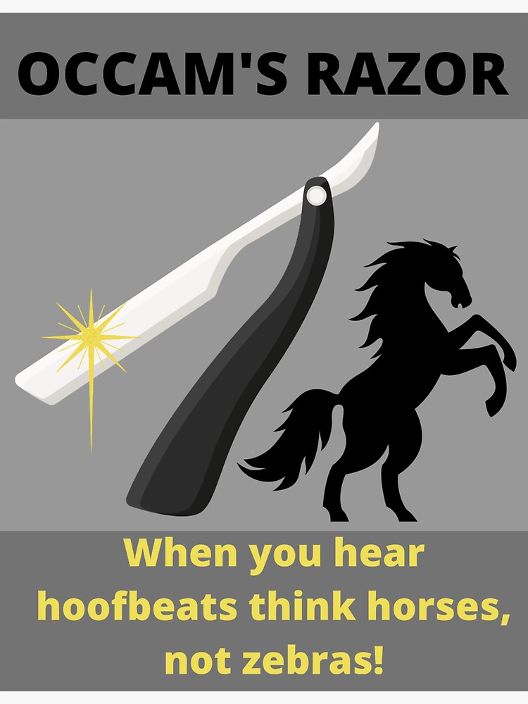 "OCCAM'S RAZOR Sticker" Sticker for Sale by podguy | Redbubble