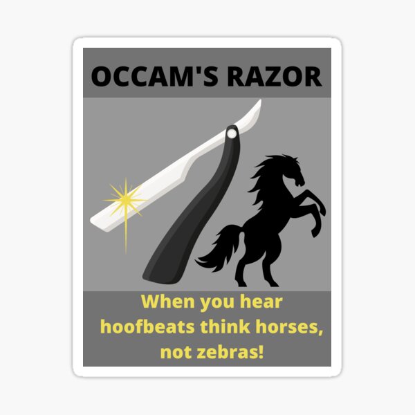 "OCCAM'S RAZOR Sticker" Sticker for Sale by podguy | Redbubble