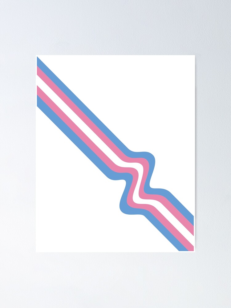 "Pride Squiggle Trans" Poster for Sale by LutherOfNttngHm | Redbubble