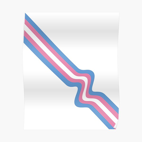 "Pride Squiggle Trans" Poster for Sale by LutherOfNttngHm | Redbubble