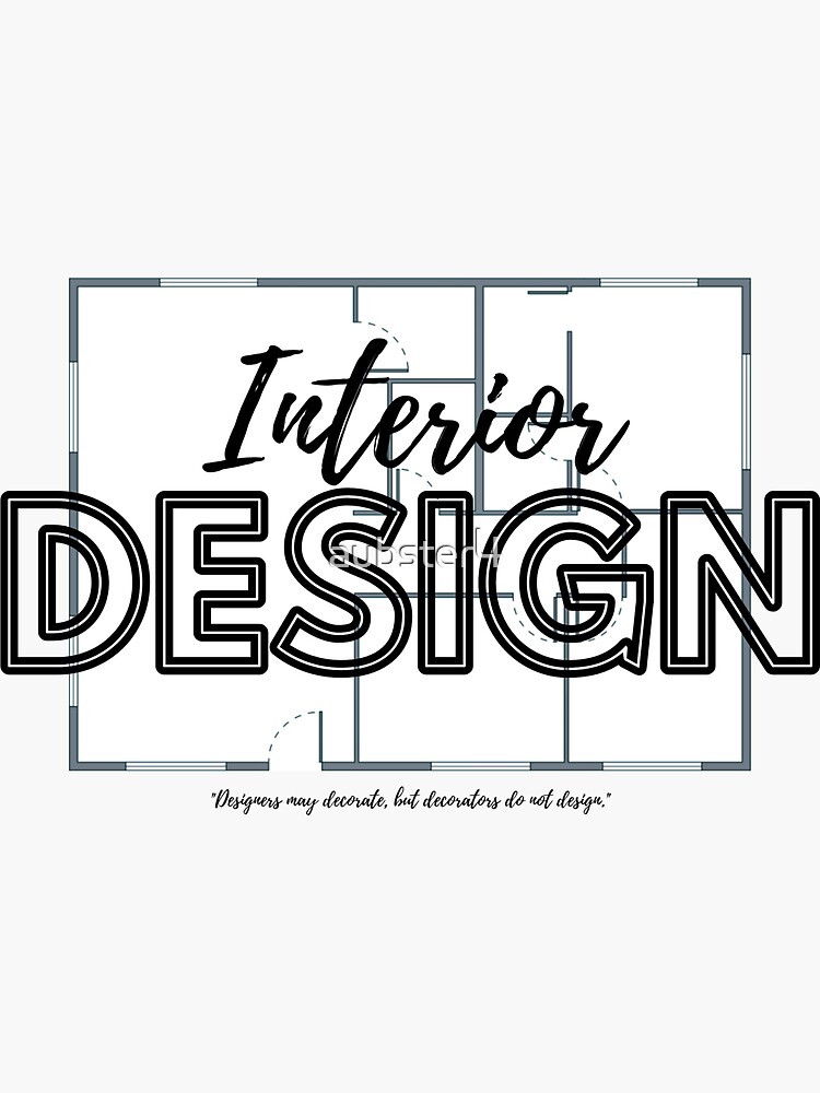 "Interior Design Floor Plan" Sticker for Sale by aubster4 | Redbubble