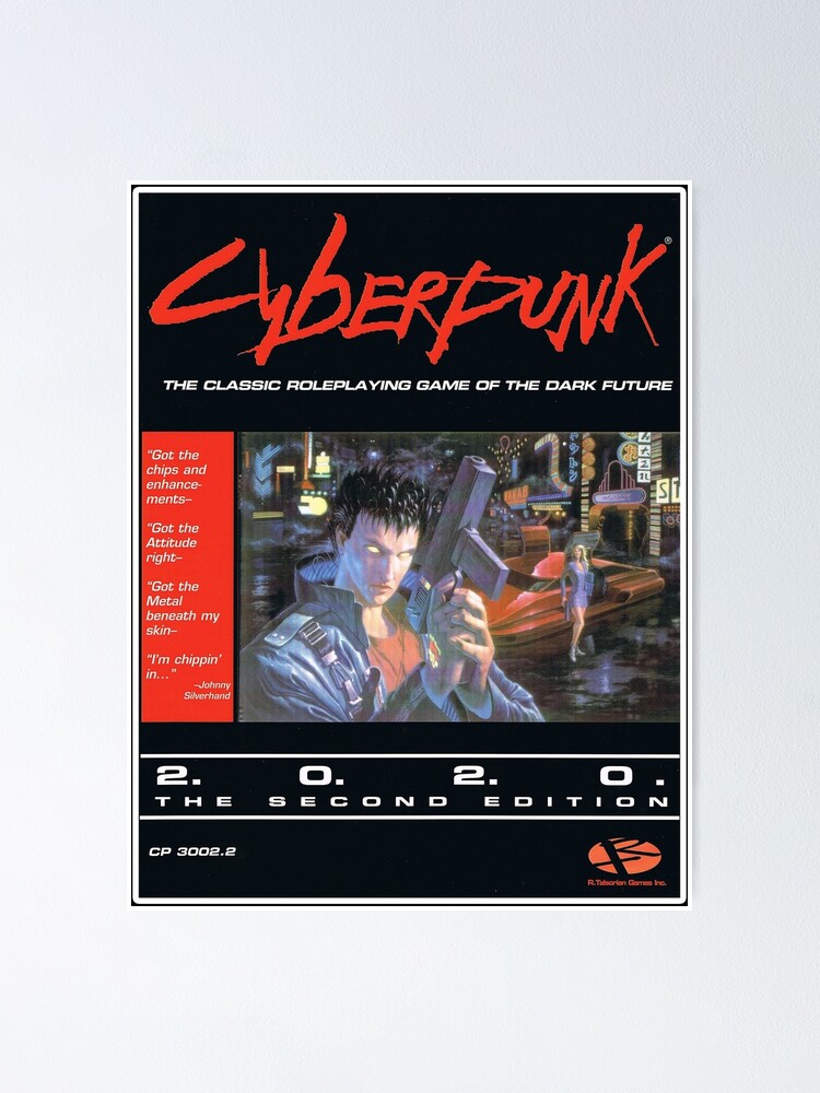 "Cyberpunk Classic RPG Retro Box Art 80s 2nd Edition" Poster for Sale ...