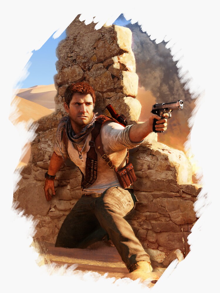 "Uncharted Nathan Drake" Sticker for Sale by Savleub | Redbubble