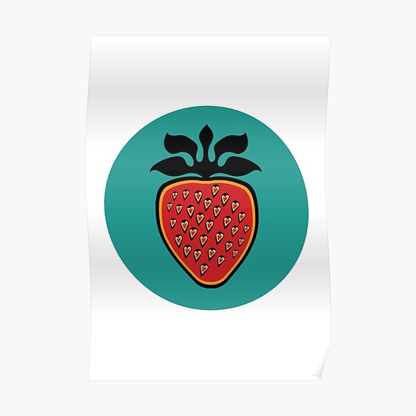 "Strawberry Heart Berry Indigenous WAWEZHI CANADA" Poster by WAWEZHI ...