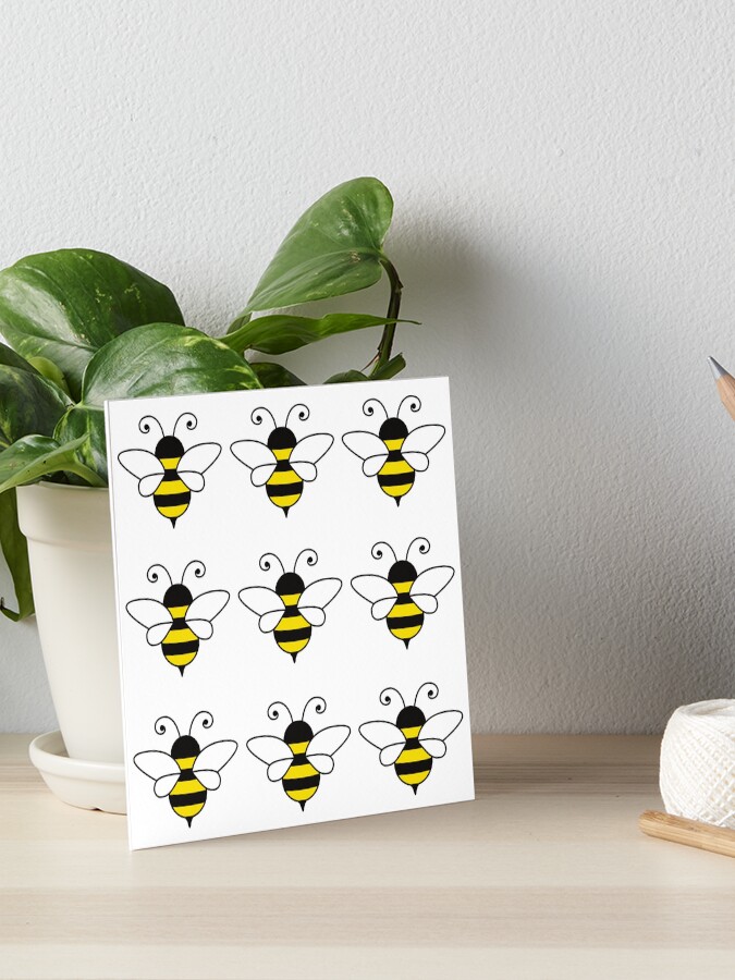 "Bee Print - Seamless - Cute Bee Design" Art Board Print for Sale by ...