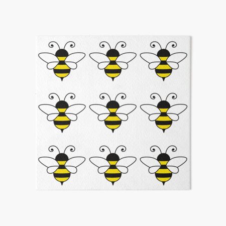 "Bee Print - Seamless - Cute Bee Design" Art Board Print for Sale by ...