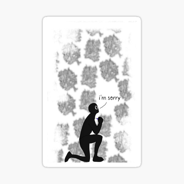 "Repentance" Sticker by SamPMakesArt | Redbubble