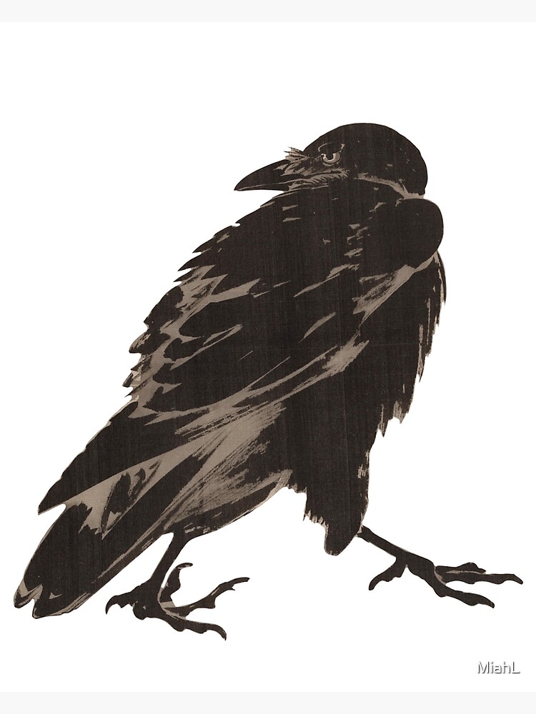 "Crow and Reeds - by Kawanabe Kyosai" Poster by MiahL | Redbubble