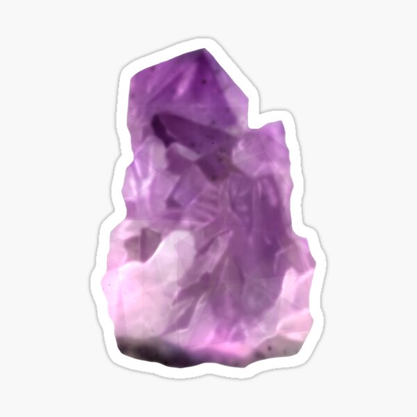 "Raw Amethyst Crystal Sticker" Sticker by CerberusBunny | Redbubble
