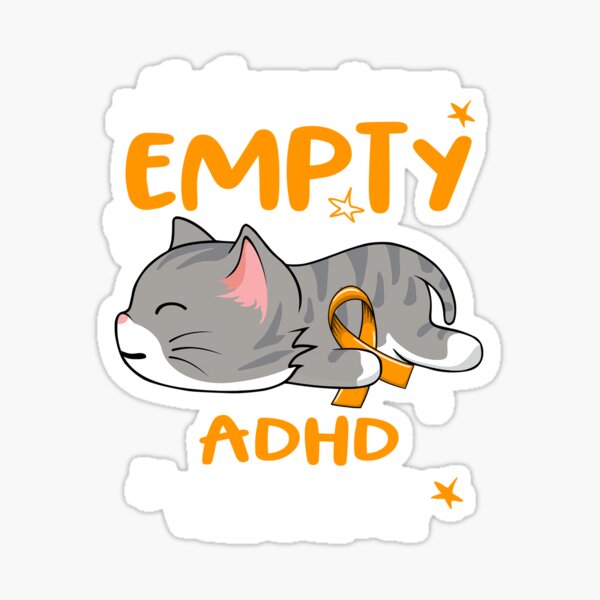 "ADHD Awareness, Mostly Running on ADHD Warrior" Sticker for Sale by ...