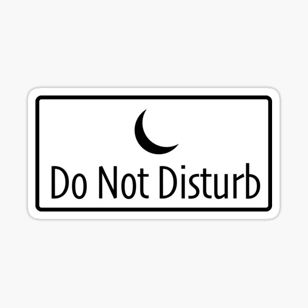 "Do Not Disturb" Sticker for Sale by zestyDesign | Redbubble