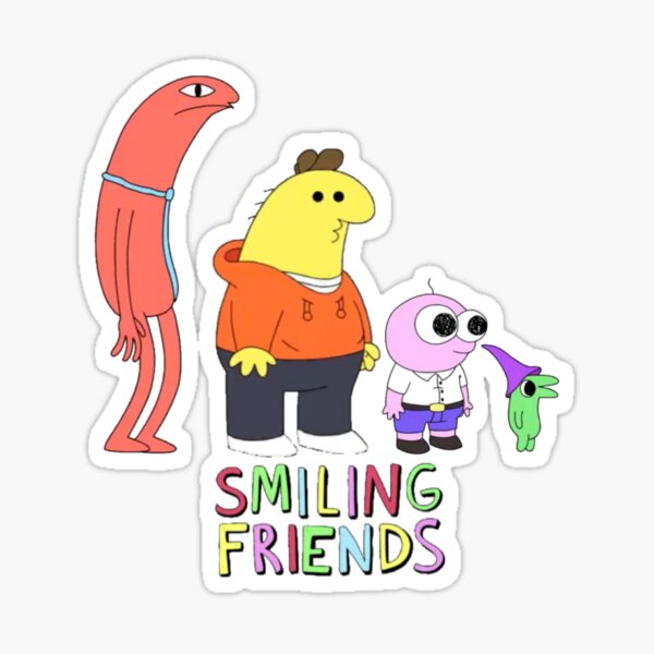 "BEST SELLING - Smiling Friends All Smiling Friends Design" Sticker for ...