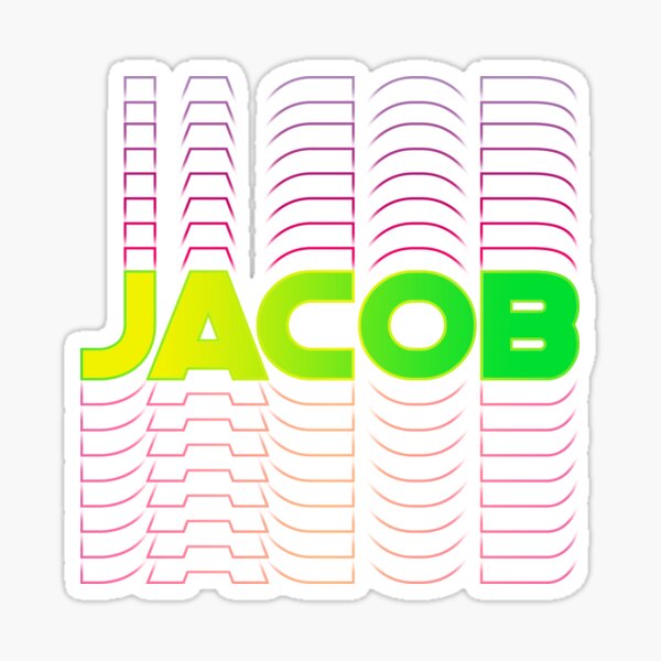 "Jacob gift idea for boys men first given name Jacob" Sticker for Sale ...