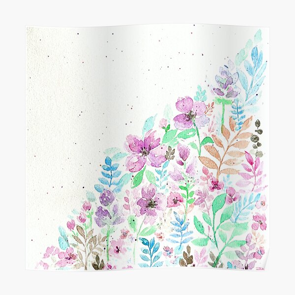 "Spring Flower Art - Watercolor Painting" Poster for Sale by ...