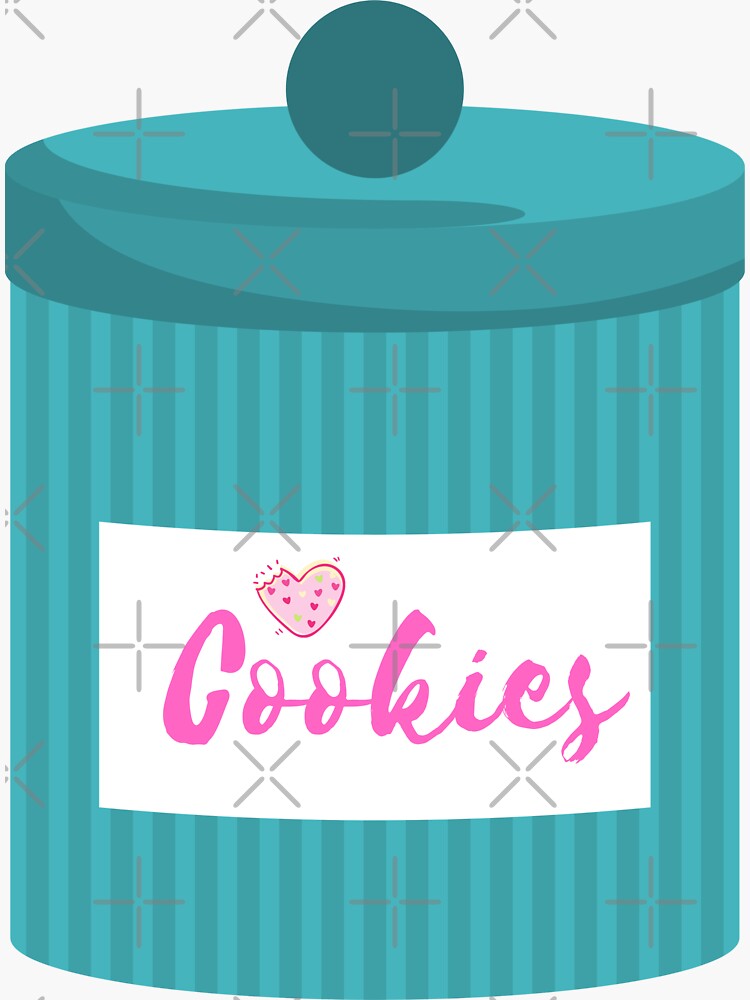 "cute cookie jar, cookies lovers and makers " Sticker for Sale by ...
