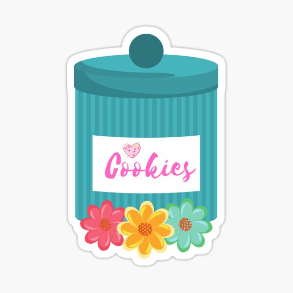 "cute cookie jar, cookies lovers and makers " Sticker for Sale by ...