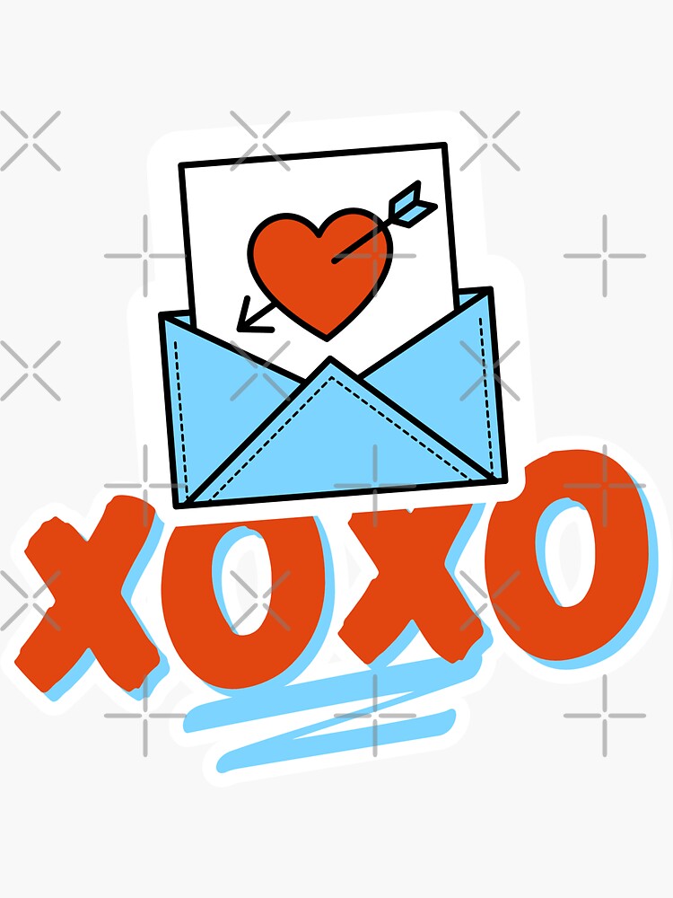 "XOXO Love Letter" Sticker for Sale by Grateful-Fool | Redbubble