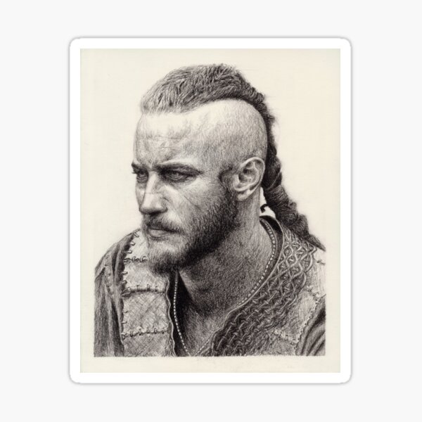 "Ragnar Lothbrok" Sticker by mhsketch | Redbubble