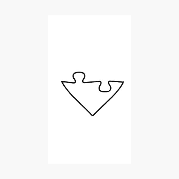 "matching half heart puzzle piece " Photographic Print by moonlit-art ...