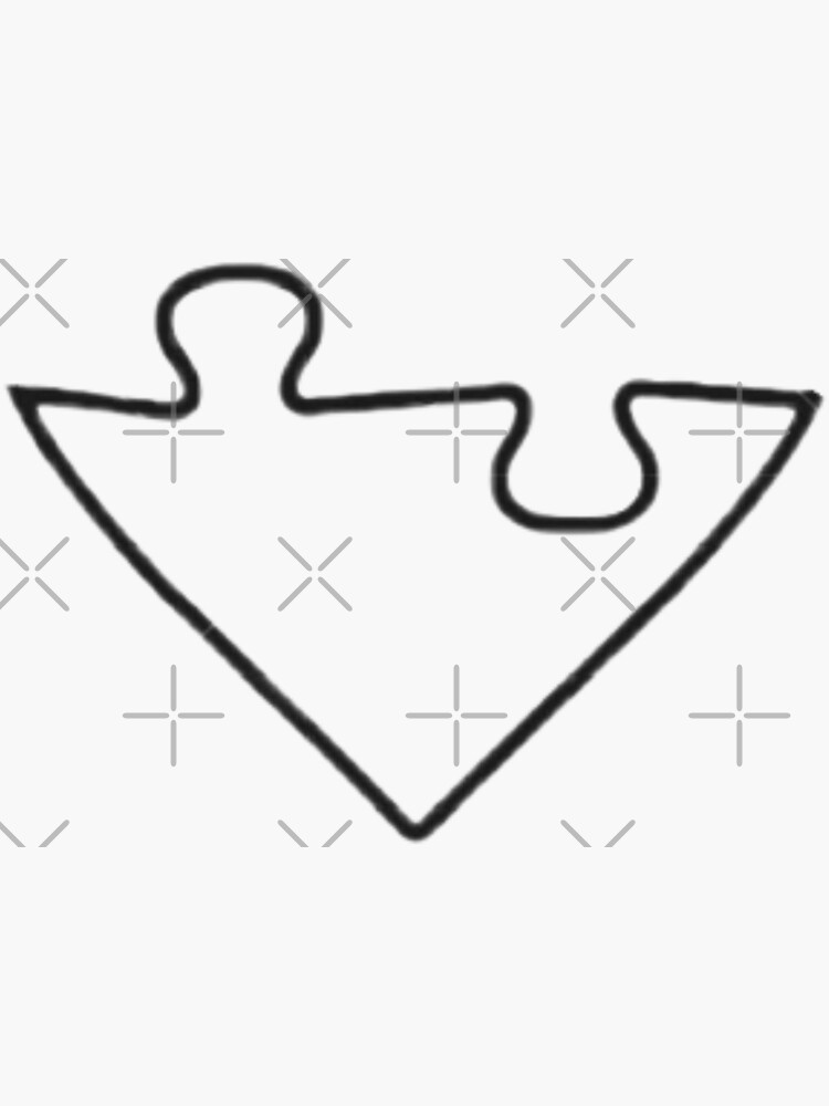 "matching half heart puzzle piece " Sticker by moonlit-art | Redbubble