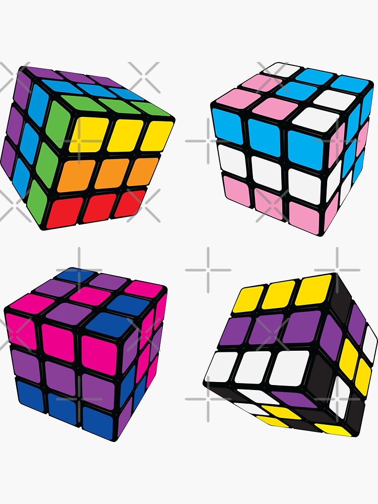 "Pride Puzzle Cube Set" Sticker by BeauDiff | Redbubble