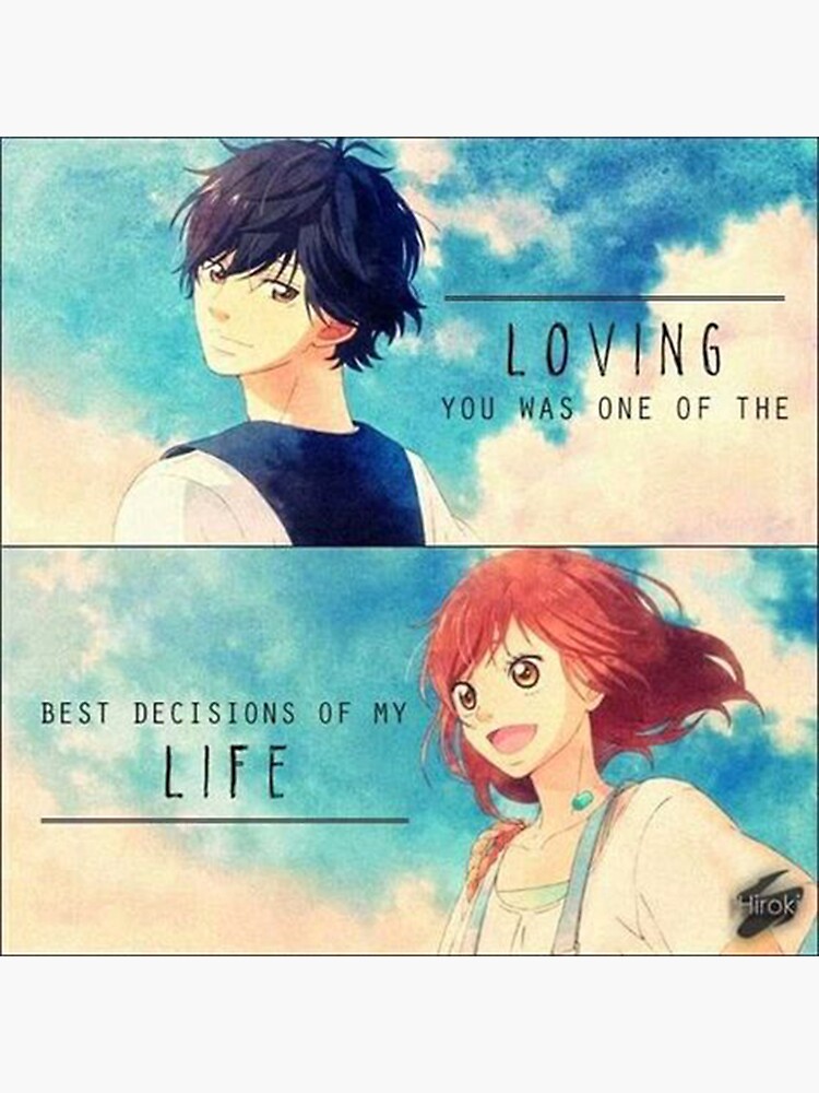 "Ao Haru Ride Blue Spring Ride Couple" Sticker for Sale by NormaBrown1 ...