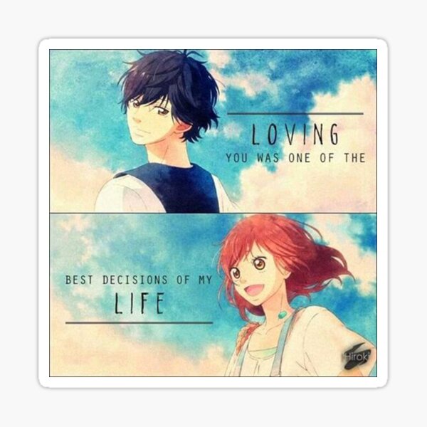 "Ao Haru Ride Blue Spring Ride Couple" Sticker for Sale by NormaBrown1 ...