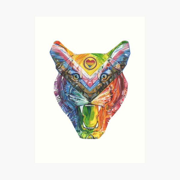 "LGBTQ Pride Tiger Painting - 2022" Art Print by gwennpaints | Redbubble