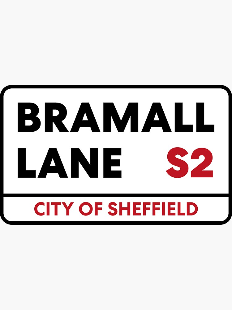 "Sheffield United Bramall Lane S2 Street Sign" Sticker for Sale by ...