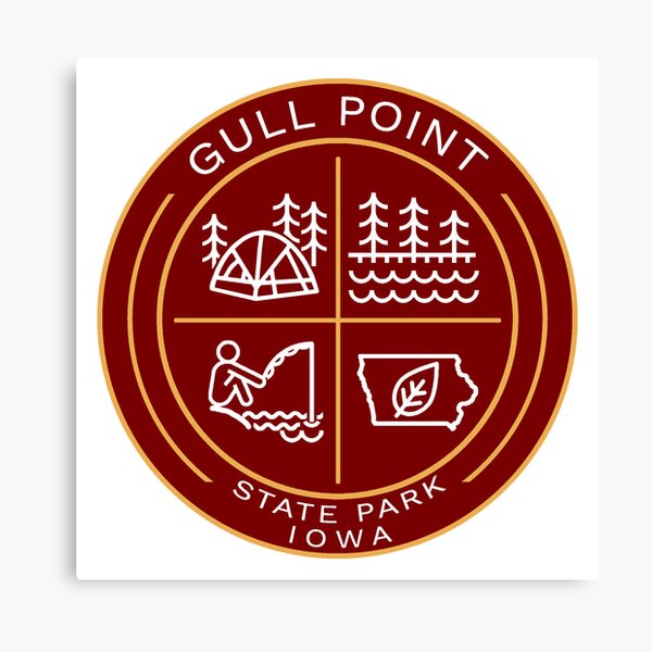 "Gull Point State Park Heraldic Logo " Canvas Print for Sale by ...